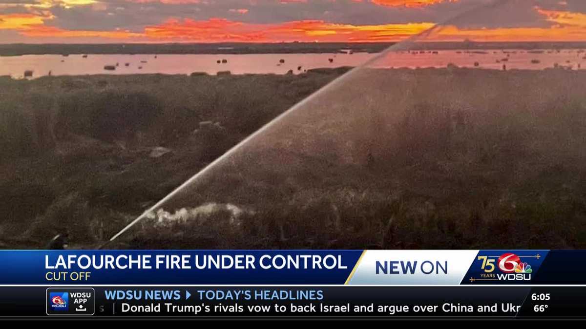 Marsh fire in Lafourche Parish under control