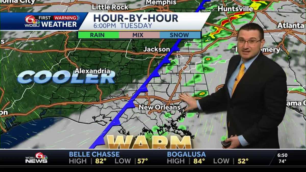 Cloudy and warm with possible showers Tuesday