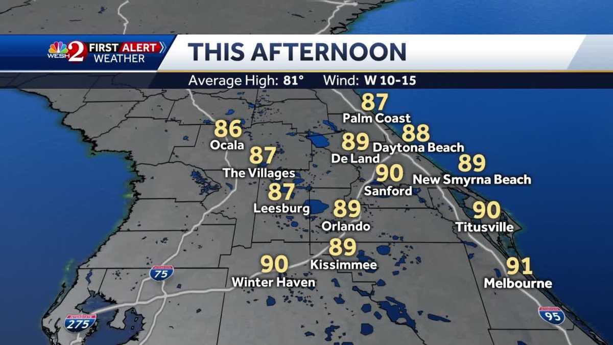 Partly sunny, chance of rain Wednesday