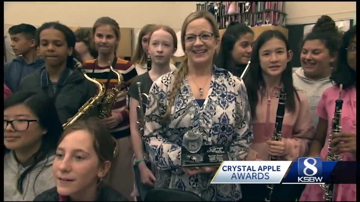 Crystal Apple award honors music teacher at Pacific Grove Middle School