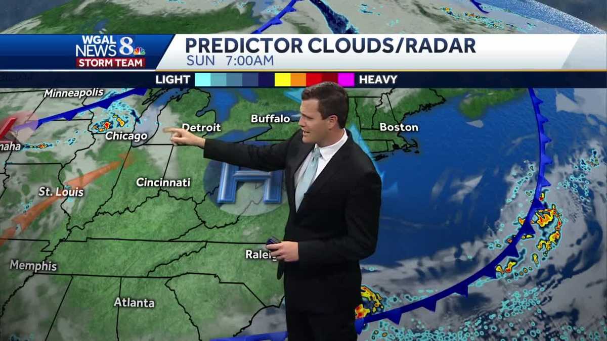 Splendid Sunday weather, then more humidity Monday
