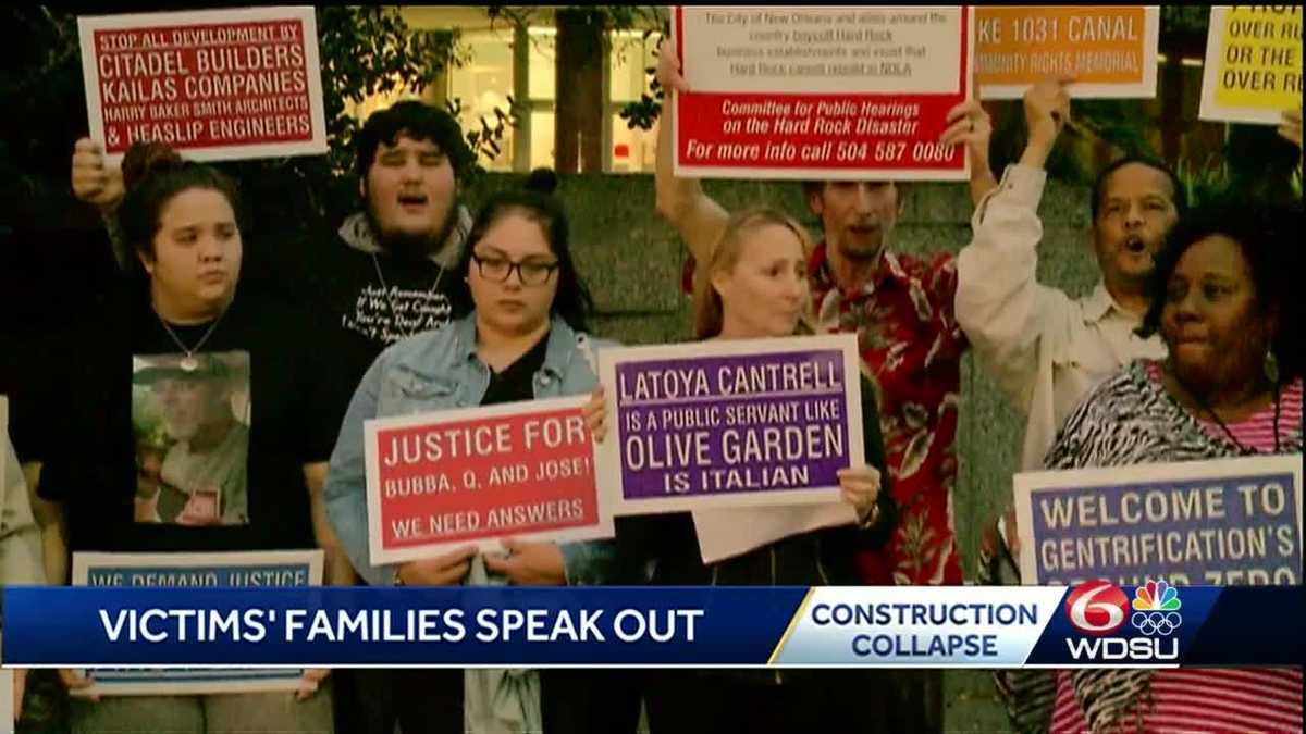 Families of victims killed in New Orleans Hard Rock Hotel collapse ...