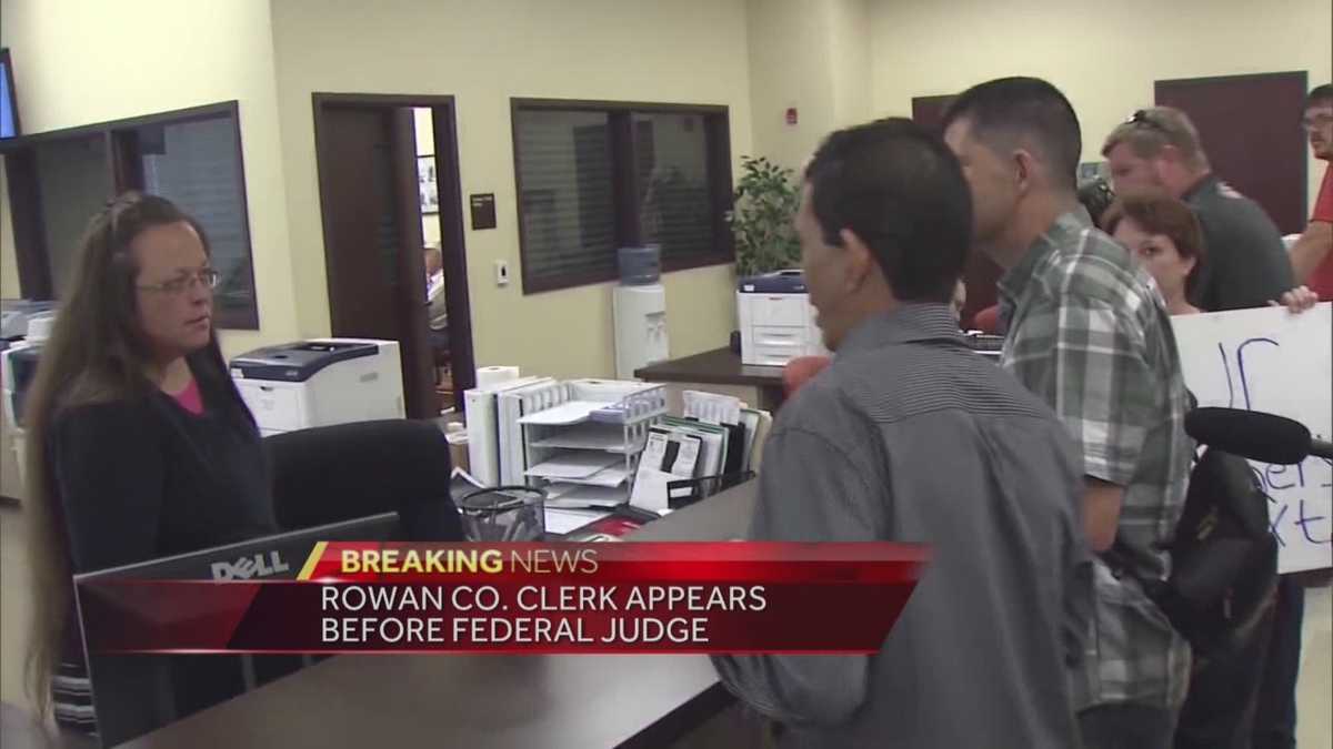 Rowan County Clerk Appears Before Federal Judge