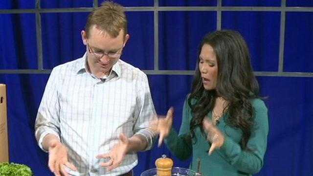 Farm Fresh shows Mae Fesai how to make kale chips