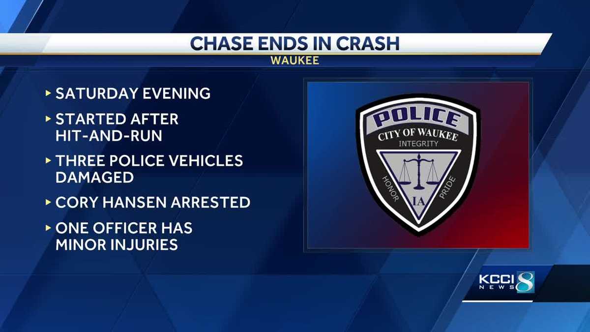 Waukee police arrest suspect who led chase after hit-and-run
