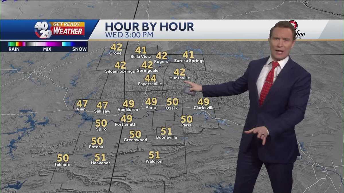First of 2 cold fronts moving thru for Wednesday