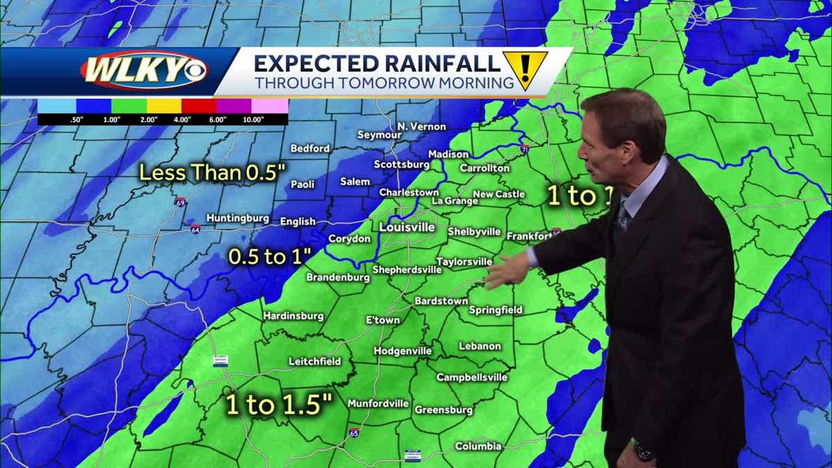 Soaking rain overnight but diminishing Tuesday morning