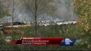 More than 30 school buses destroyed by fire