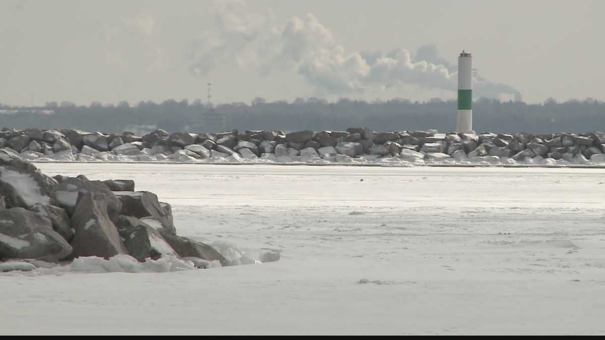 Icy Lake Michigan may bring cool spring