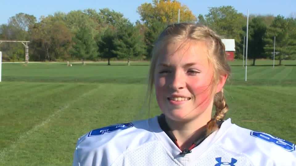 Van Meter's female kicker rarely misses