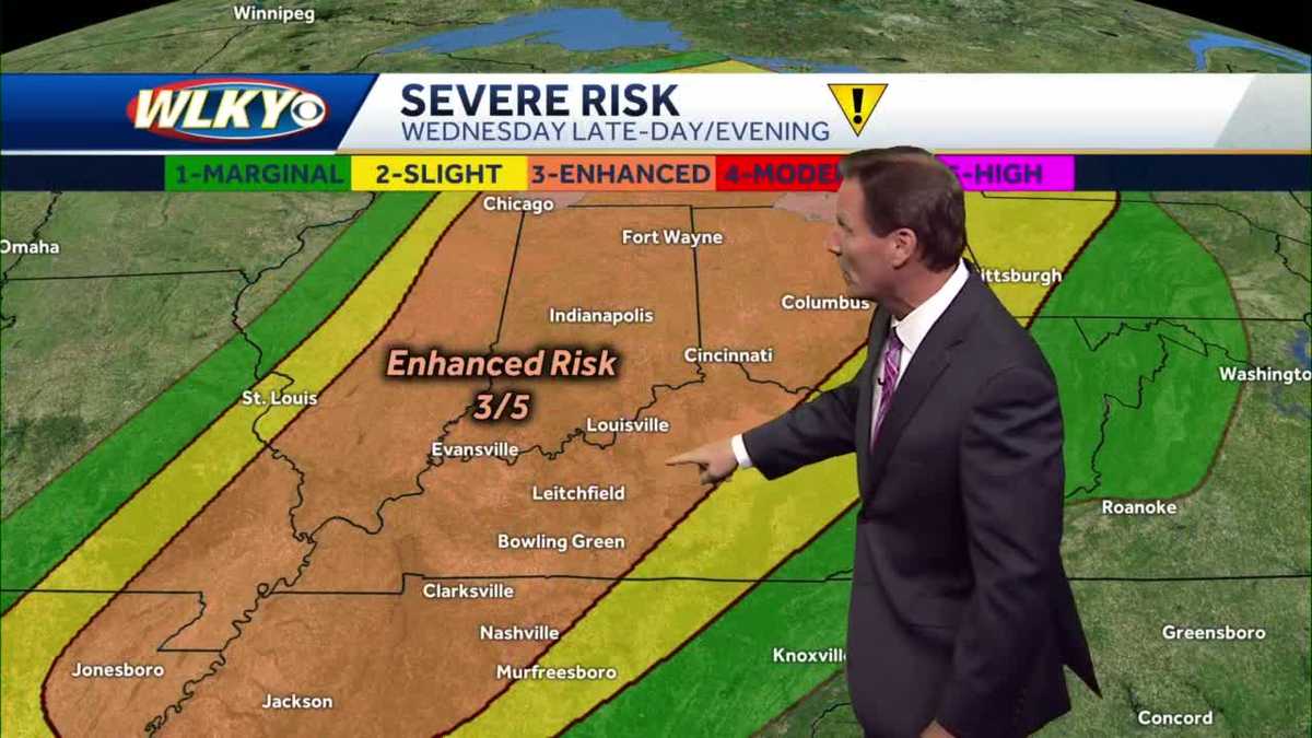 Storm chances increase later tomorrow and tomorrow night