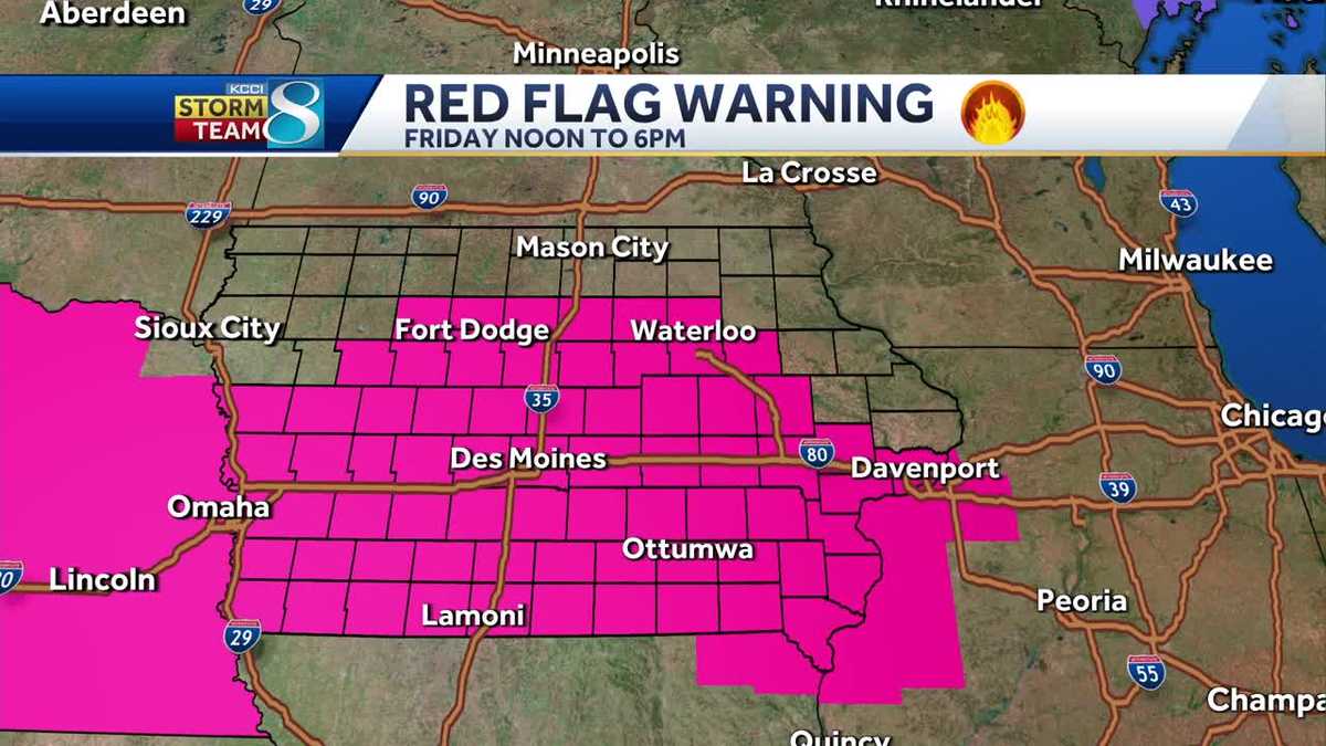 Iowa weather: Fire danger increases with windy, dry and warm conditions