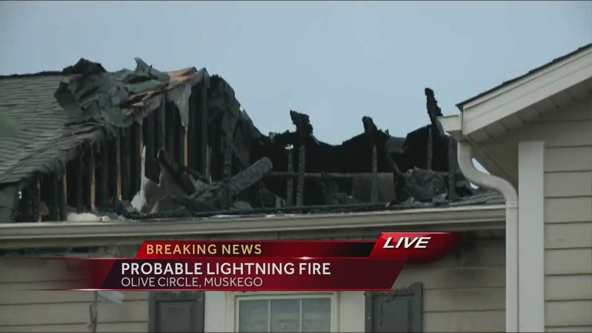 Lightning causes fire in Muskego