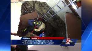 Man plummets through floor of home into 10-foot hole