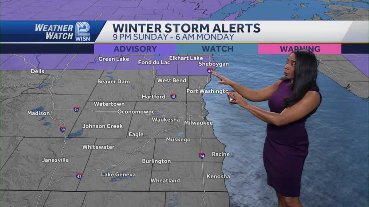 Weather: Slushy Snow and Rain Sunday Night