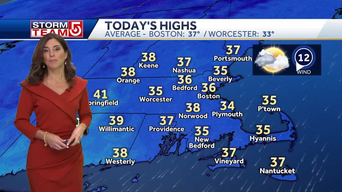 Video: Ocean-effect snow showers today