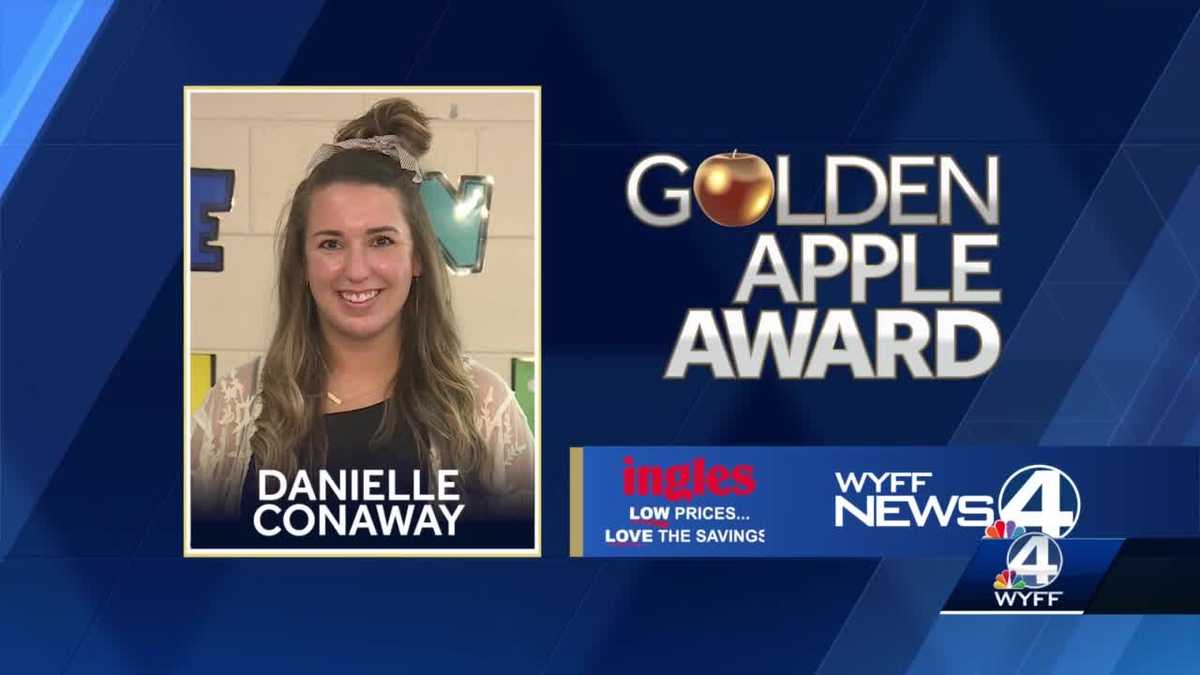 Danielle Conaway wins the Golden Apple Award