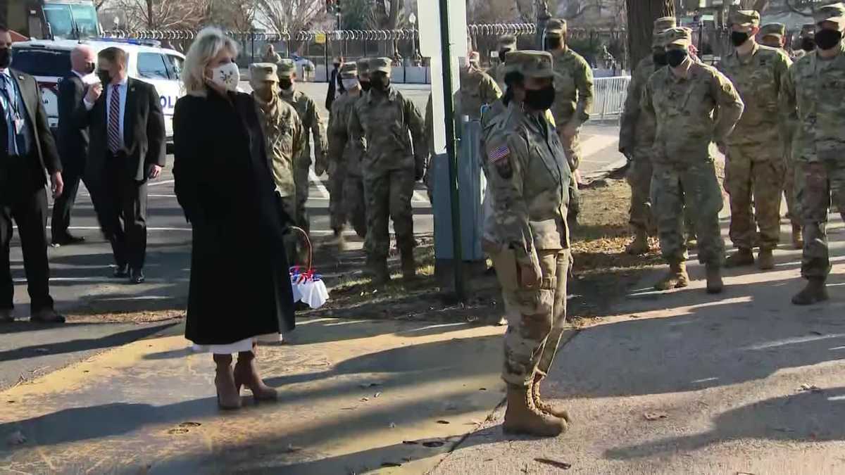 First Lady Jill Biden gives out cookies during surprise visit to ...