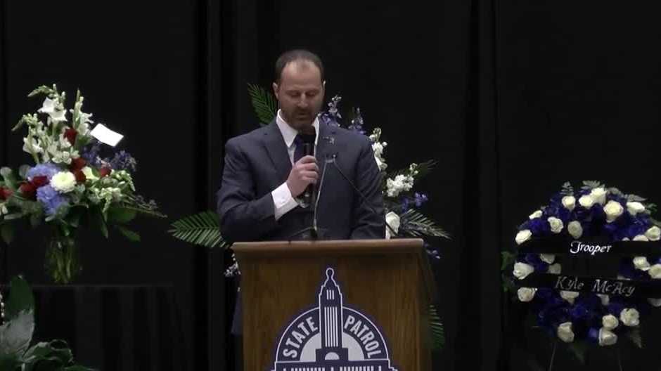 Fallen Nebraska trooper Kyle McAcy funeral service