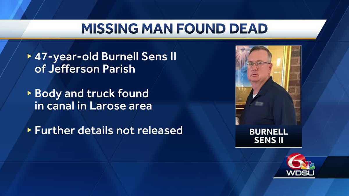 Jefferson man missing Lafourche parish Larose