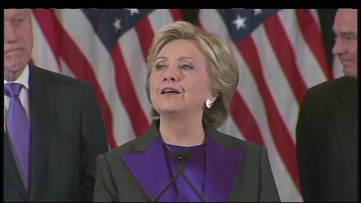 Hillary Clinton addresses supporters after election loss