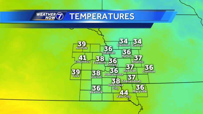 Back above freezing Sunday afternoon