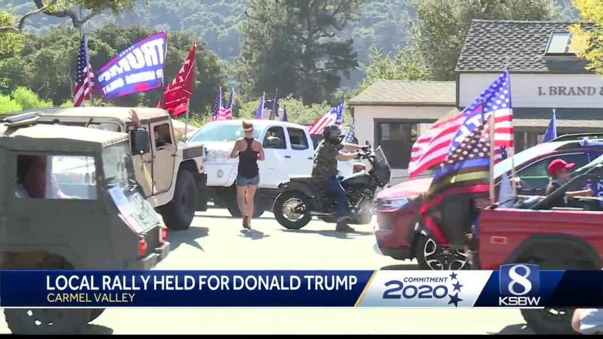 Local Trump supporters held a car parade on Sunday