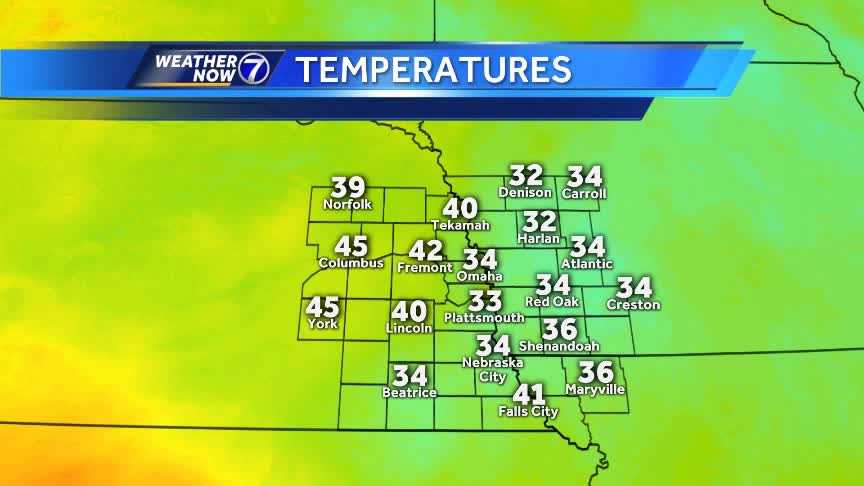 Temperatures back above freezing Thursday afternoon