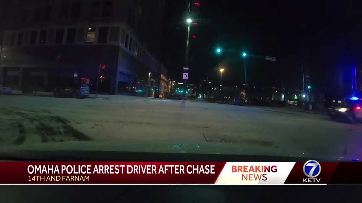 Pursuit through Omaha ends in Downtown arrest Friday night