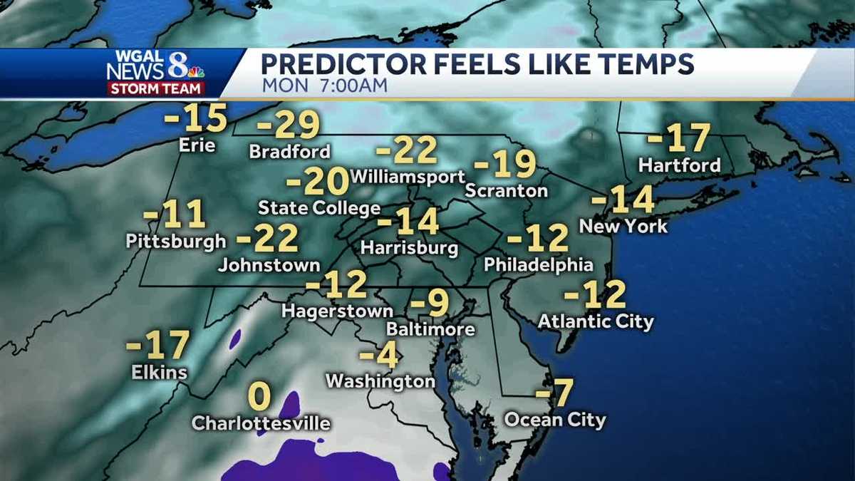 Bitter cold wind chills are on the way
