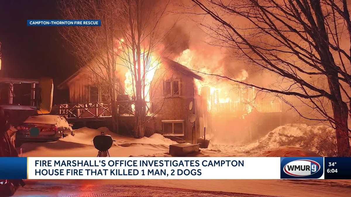 Man, dogs dead after fire in Campton, New Hampshire, officials say