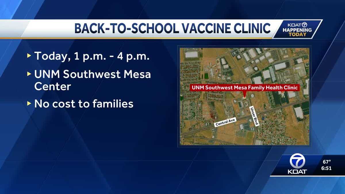 UNM Health hosting free back-to-school vaccine clinic