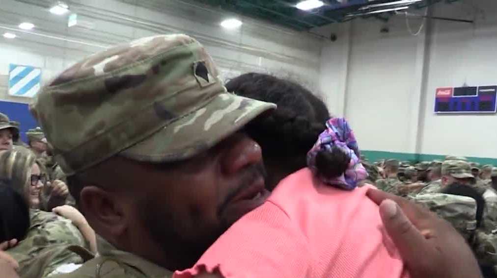 "I'm extremely proud": Fort Stewart soldiers homecoming ceremony