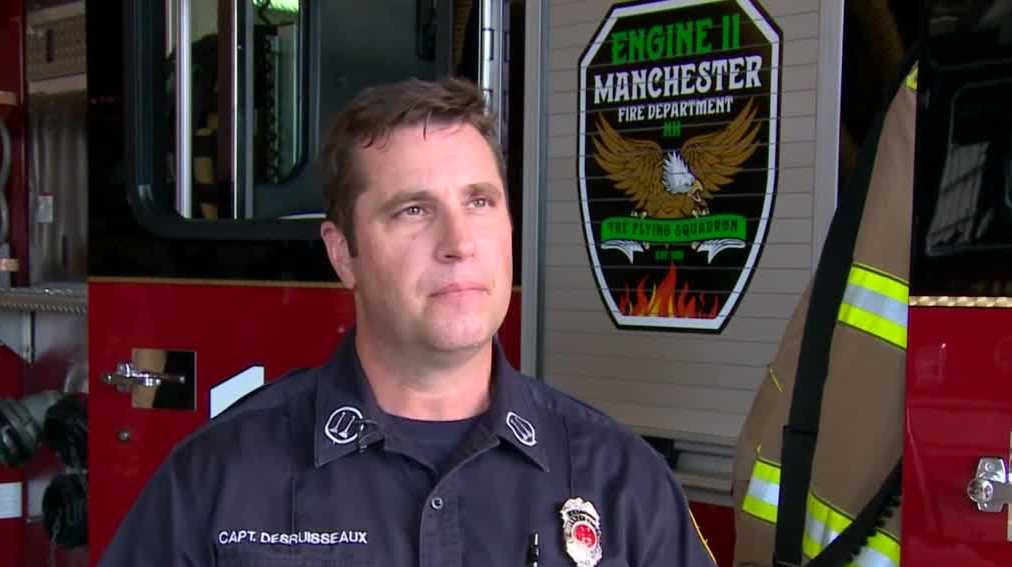 NH fire captain severely burned during rescue returns to work