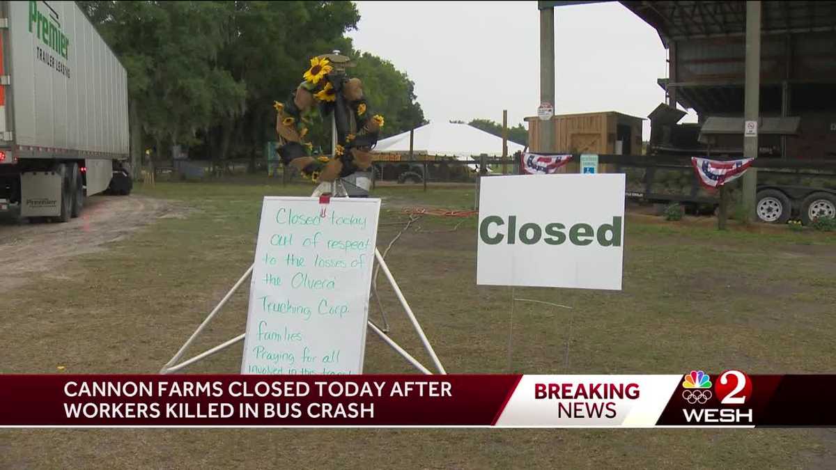 Florida bus crash: Farm where workers were headed closes