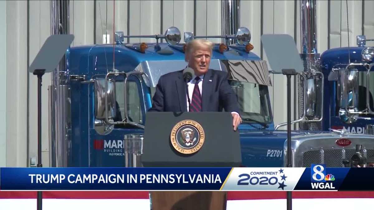 PRESIDENT TRUMP campaigning in Pennsylvania
