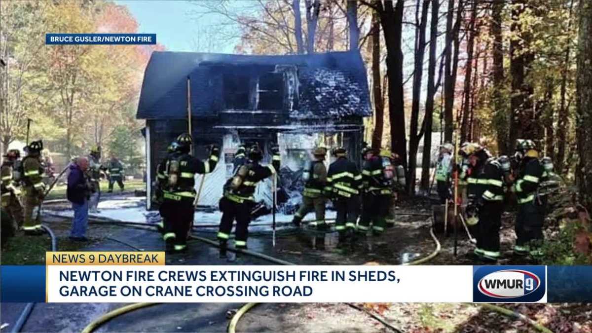 New Hampshire fire damages garage, two sheds