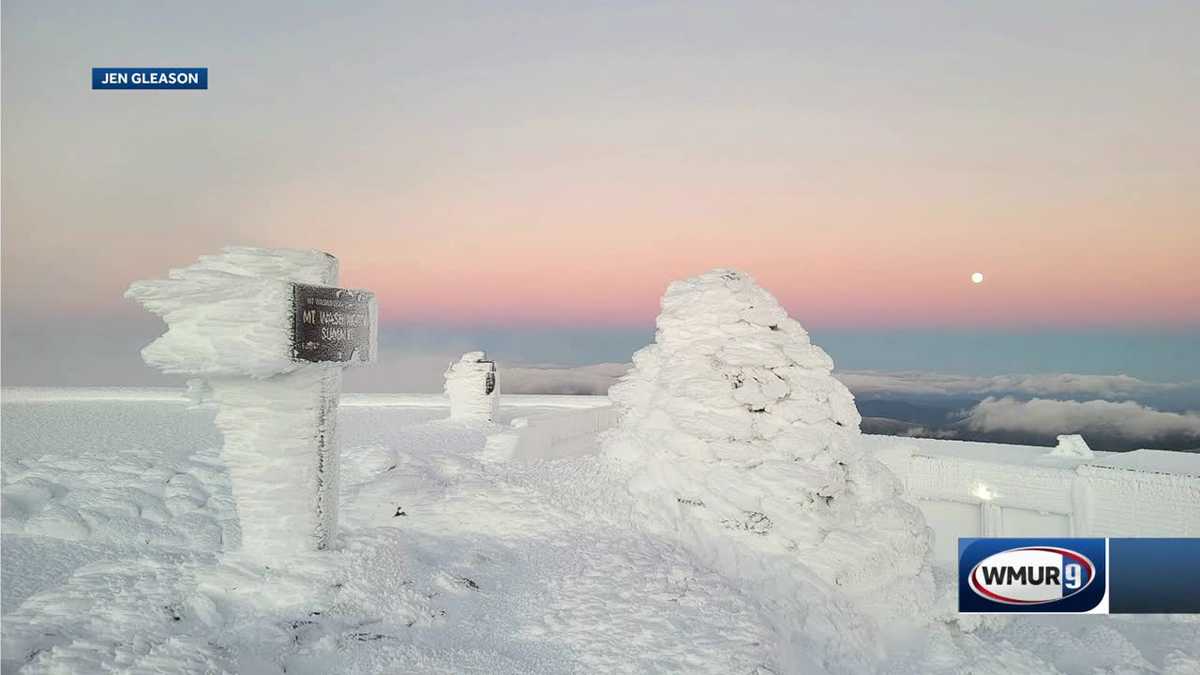 Snow, rime ice seen at Mount Washington; Auto Road reopened