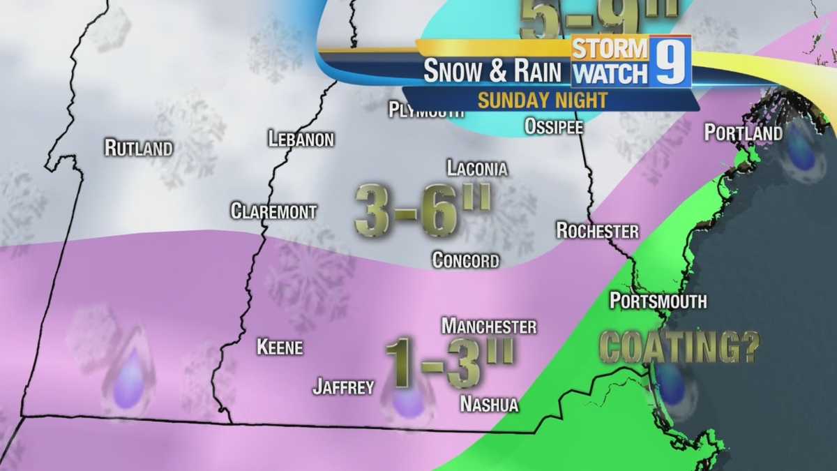 Rain, snow on its way