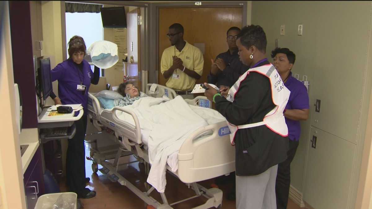 Hospital trains for emergency drill