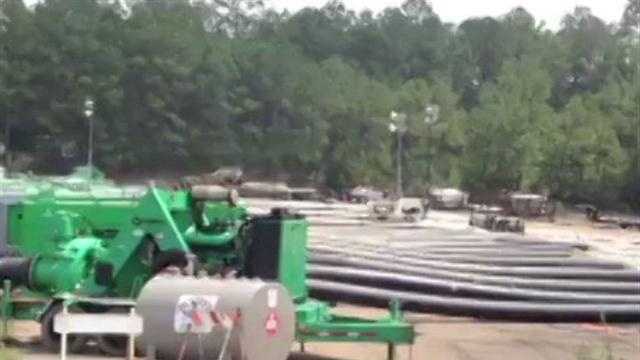 Pumps move water from Lake Tangipahoa