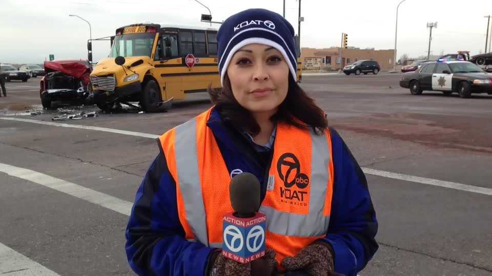 School bus, truck collide in Albuquerque