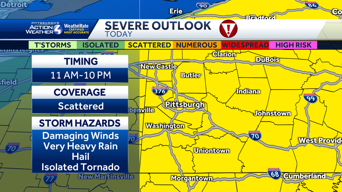 Severe Weather Alert Day - Scattered PM Thunderstorms