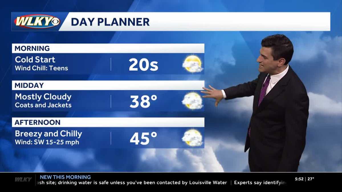 Breezy and chilly Tuesday, turning milder tomorrow