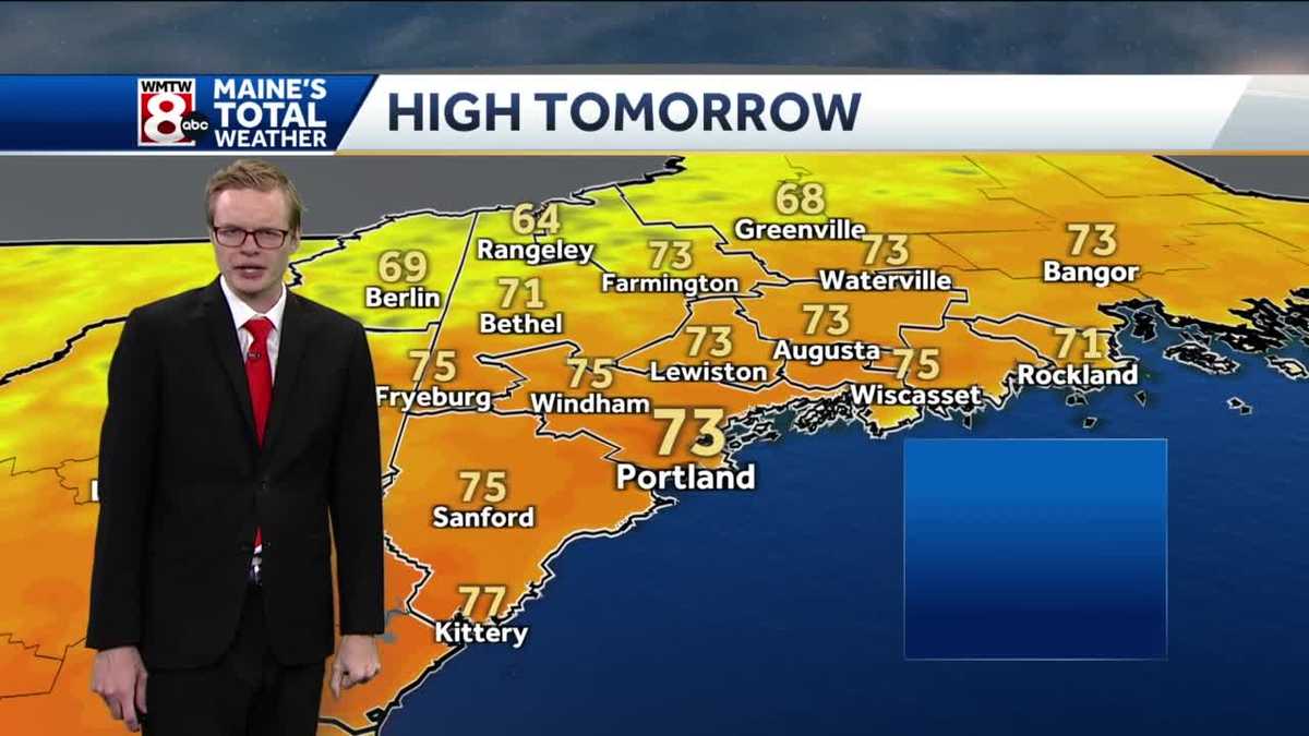 Cool start with warm finish on Monday