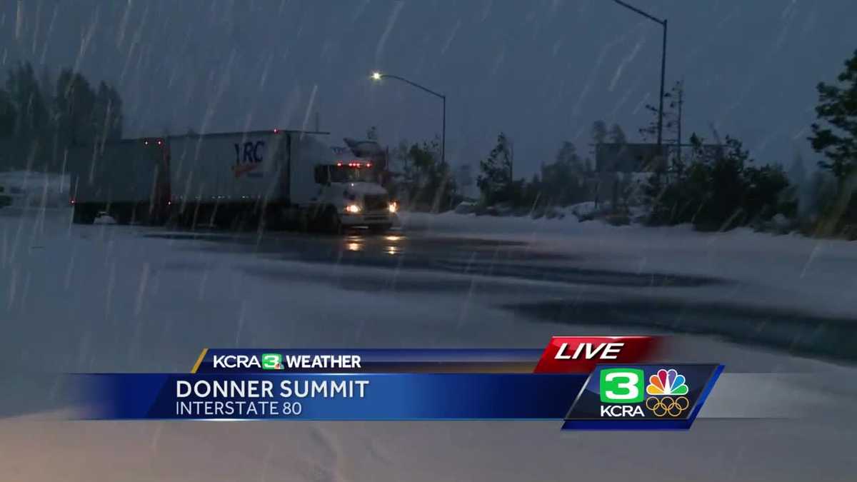 Snow continues to fall over Donner Summit