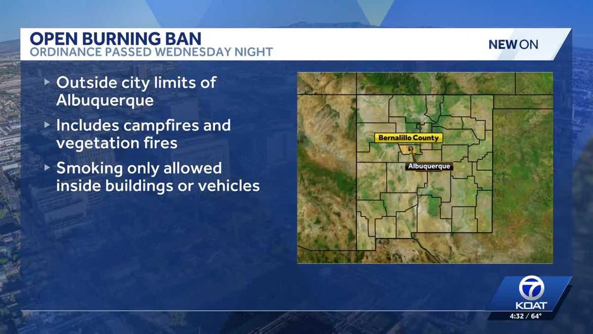 Open burning banned in Bernalillo County