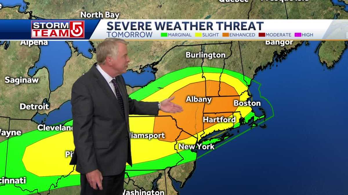 Video: Humid, severe t'storms possible Friday afternoon