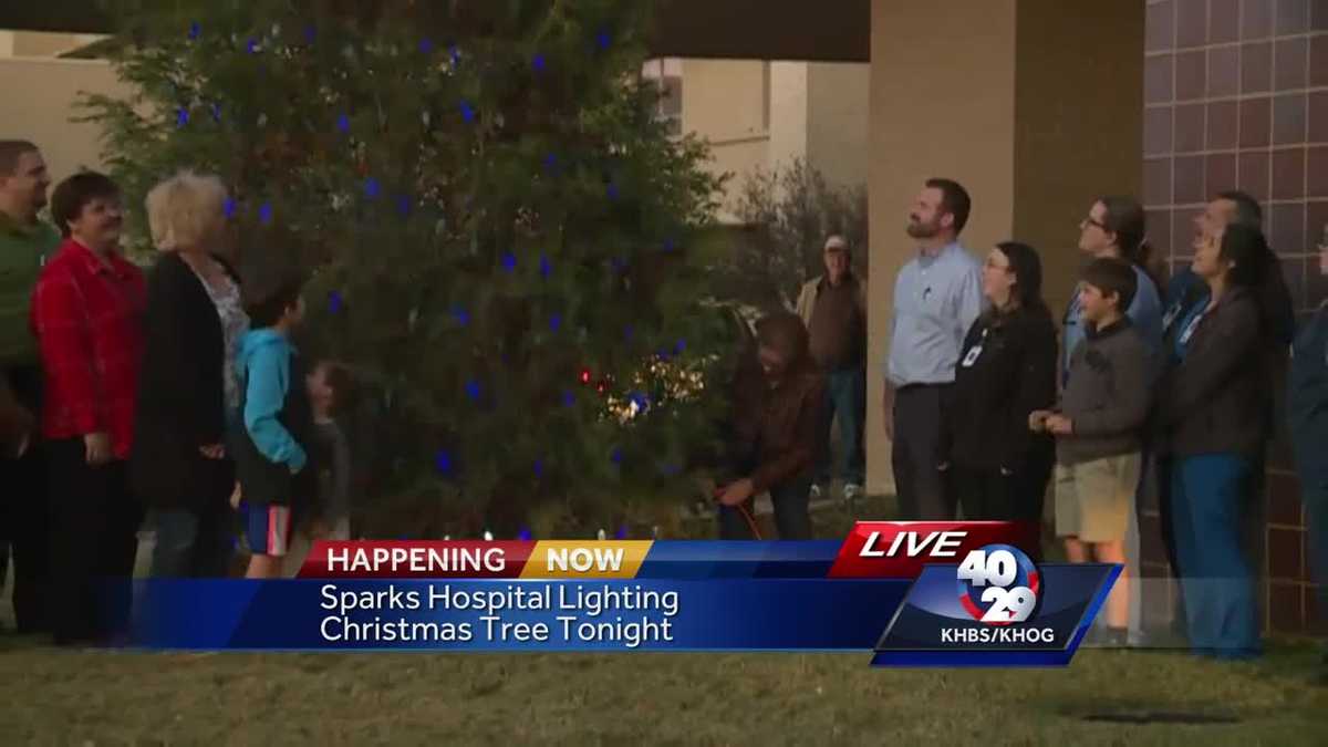 Tree lit at Sparks Hospital