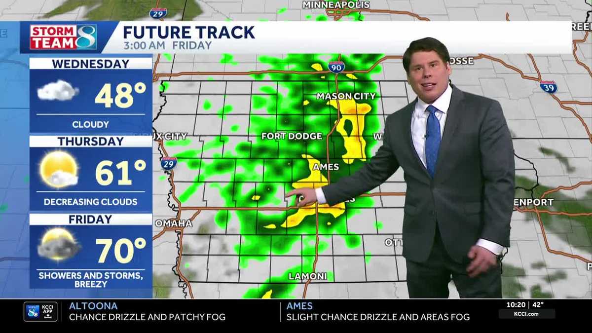 Des Moines weather: Light rain chances before we warm up with storm ...